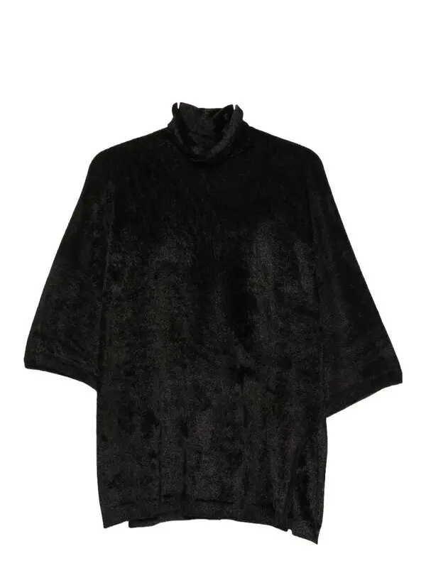 SEMICOUTURE Genesis Turtle Neck Sweater - Black