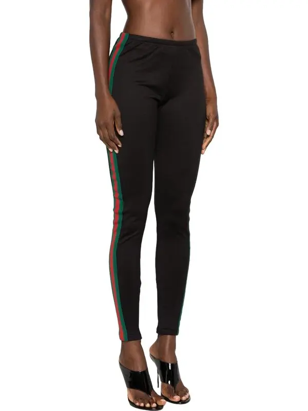 Gucci Web Detail Jersey Leggings - Black