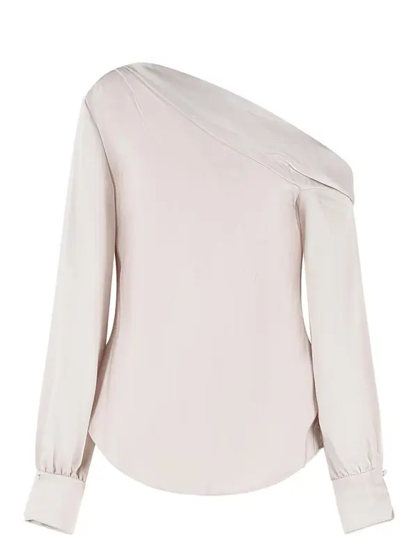 Simkhai Alice' One Shoulder Top In Acetate Blend - Ivory
