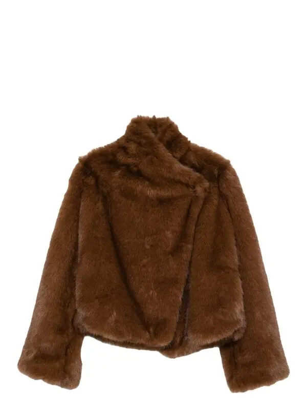 BB COUTURE Farrah Faux Fur Jacket - Brown