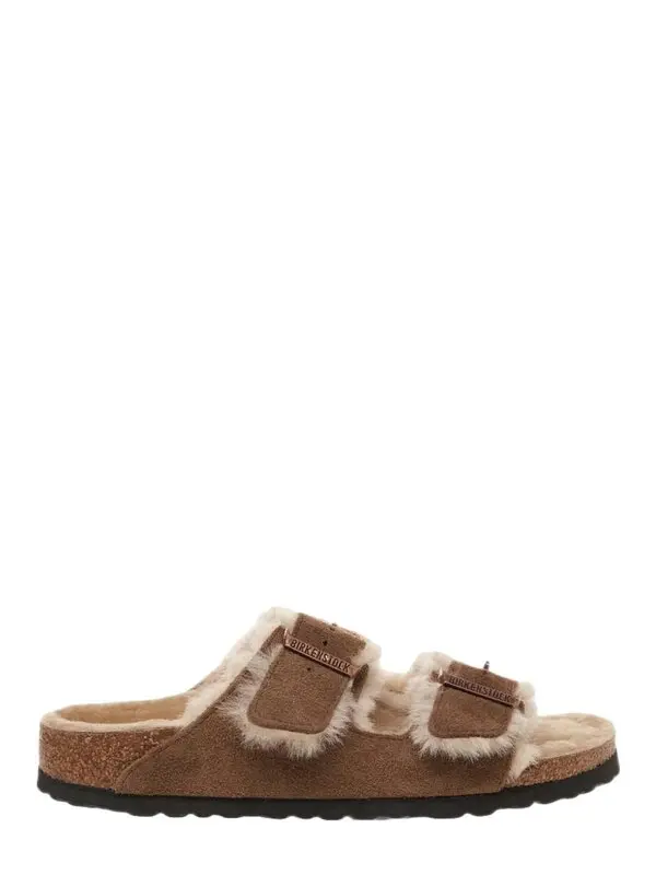 BIRKENSTOCK Arizona Shearling Sandals - Brown
