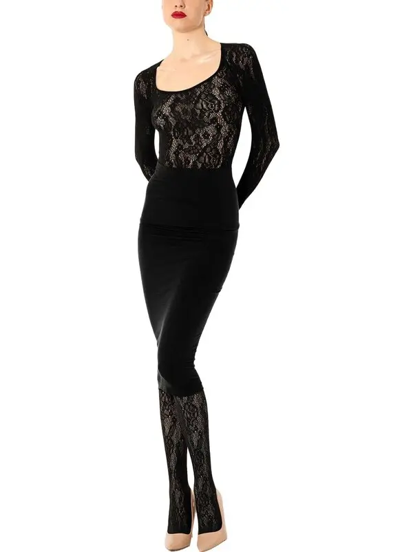 Wolford Infinite Rose Top - Black