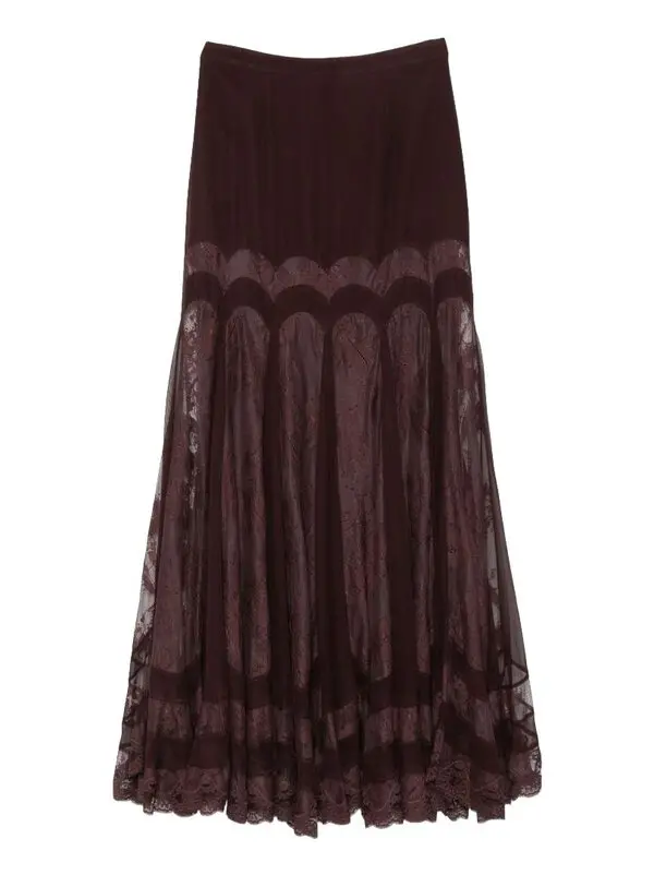 Zimmermann Valiant Silk Maxi Skirt - Brown