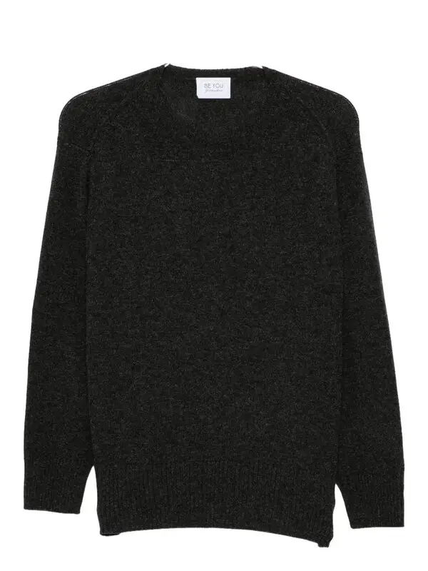 BEYOU Cashmere Crewneck Sweater - Grey