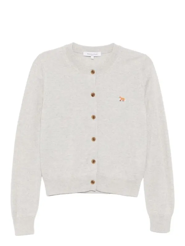 Maison Kitsuné Baby Fox Wool Cardigan - Grey