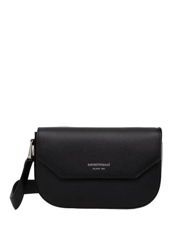 Emporio Armani Leather Corssbody Bag - Black
