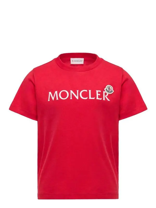 Moncler T Shirt With Logo - Red