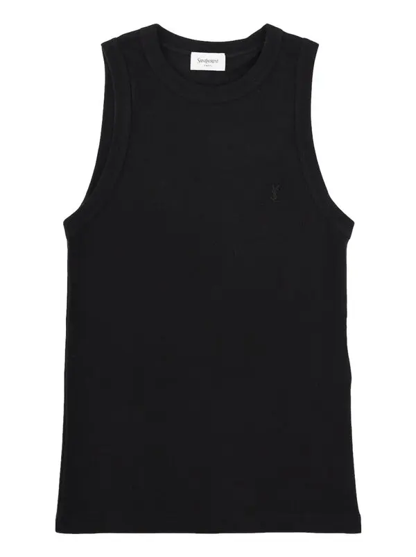 Saint Laurent Tank Top Cassandre A Coste - Black