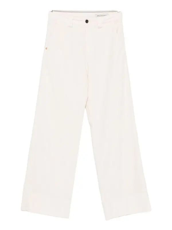 WHITE SAND Cotton Trousers - Brown