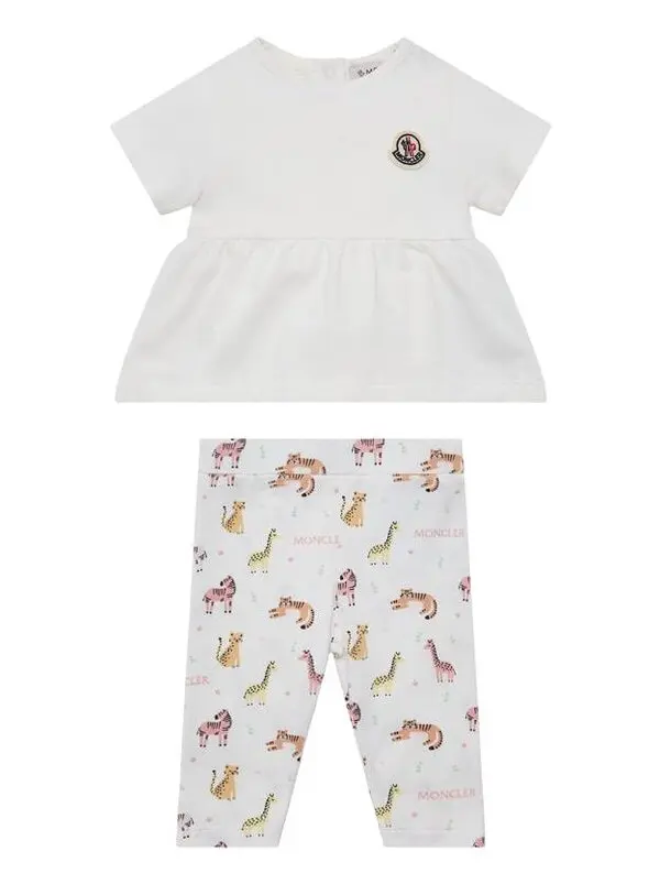 Moncler T Shirt With Pants Set - Multicolour