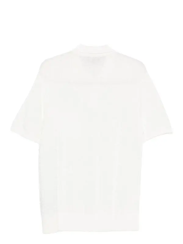 Emporio Armani Knitted Polo Shirt - Grey