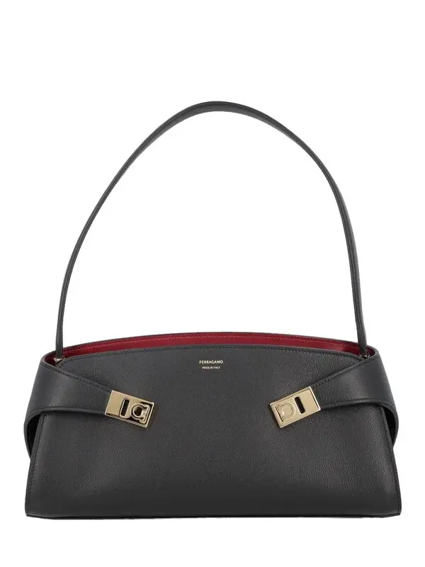 FERRAGAMO Borsa 'hug East West - Black