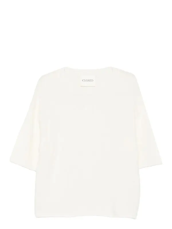 Closed Wool Crewneck Sweater - Ecru