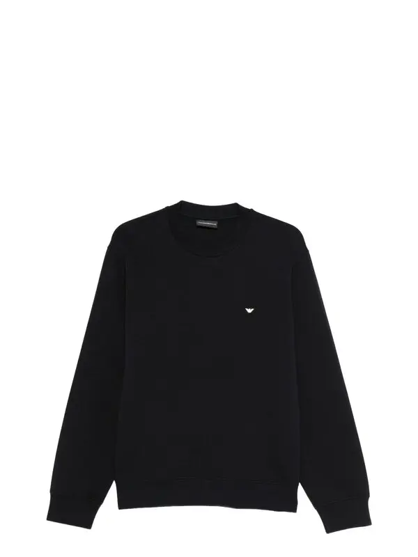 Emporio Armani Logo Cotton Sweatshirt - Navy