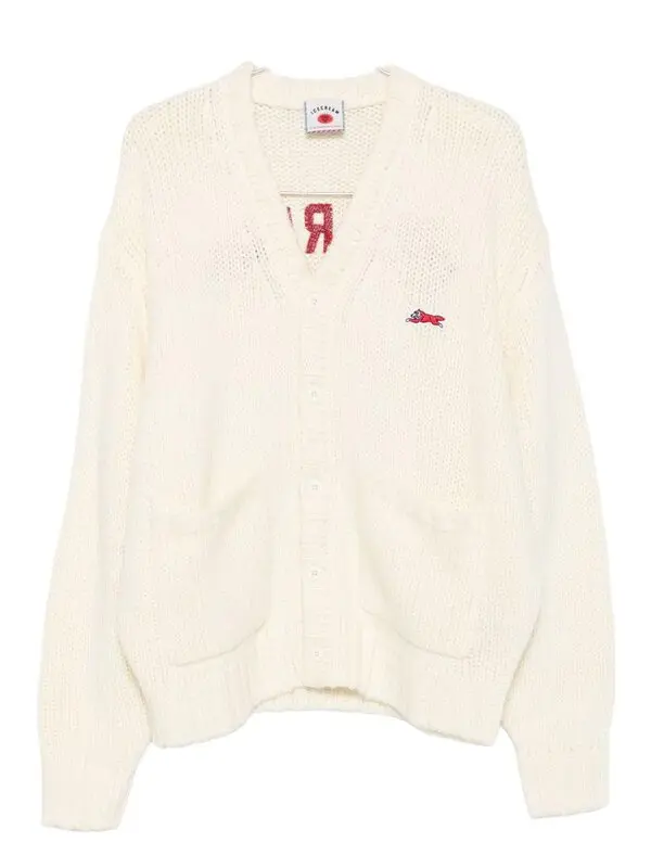 ICECREAM Wool Blend Cardigan - Ecru