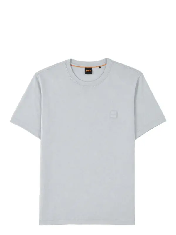 BOSS T Shirt 'tales' Con Patch Logo - Grey