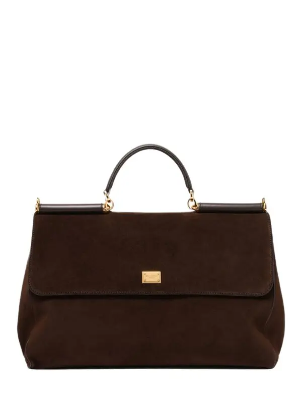 Dolce & Gabbana My Sicily Maxi Leather Handbag - Brown