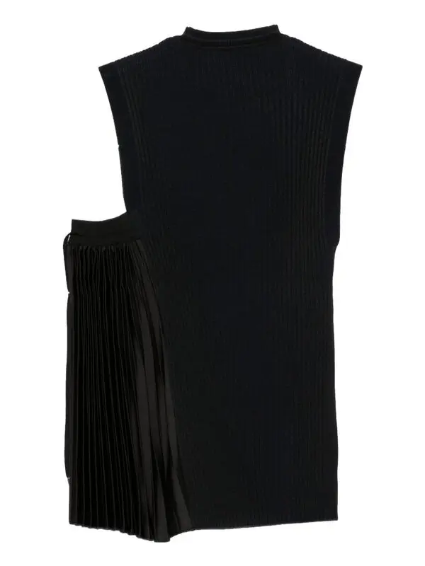Emporio Armani Pleated Tank Top - Black