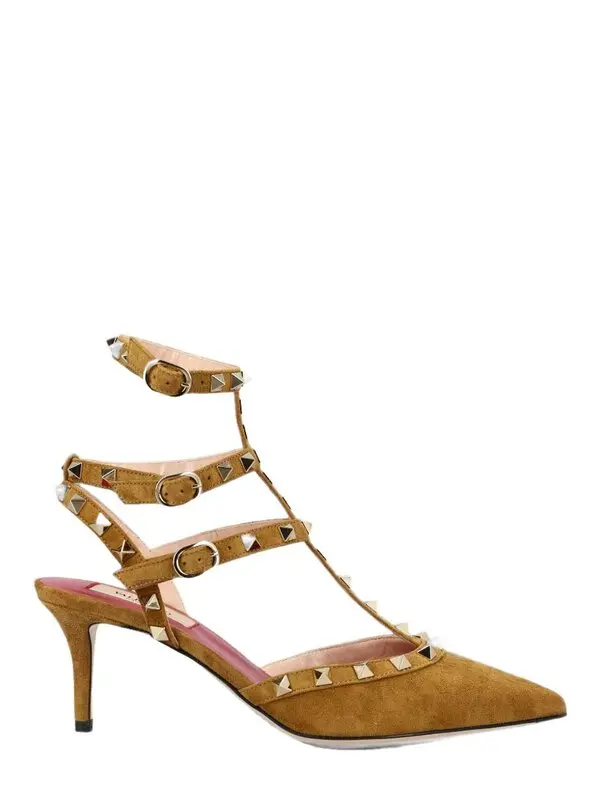 Valentino Garavani Rockstud Leather Pumps - Beige