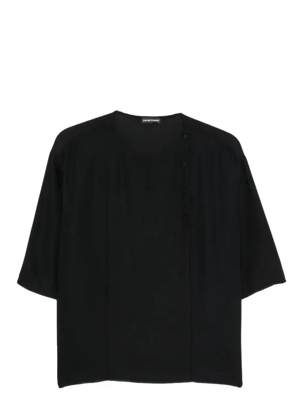 Emporio Armani Wool Blend Top - Black