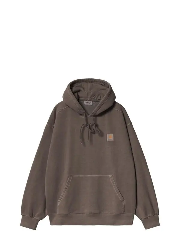 Carhartt Work In Progress Logo Cotton Hoodie - Brown