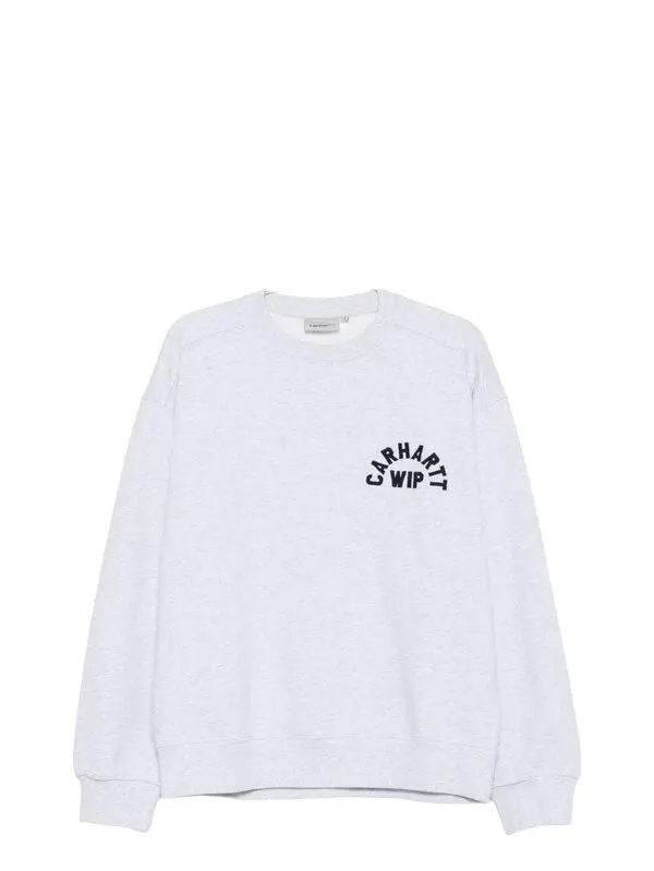 Carhartt Work In Progress Logo Cotton Sweatshirt - Grey