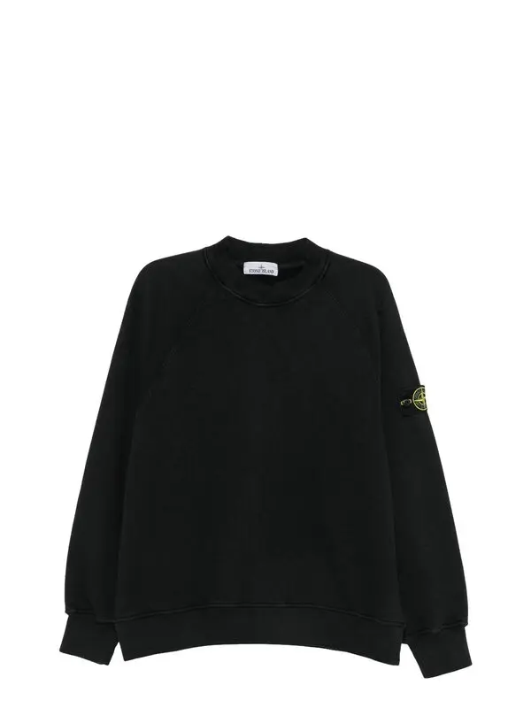 Stone Island Cotton Crewneck Sweatshirt - Black
