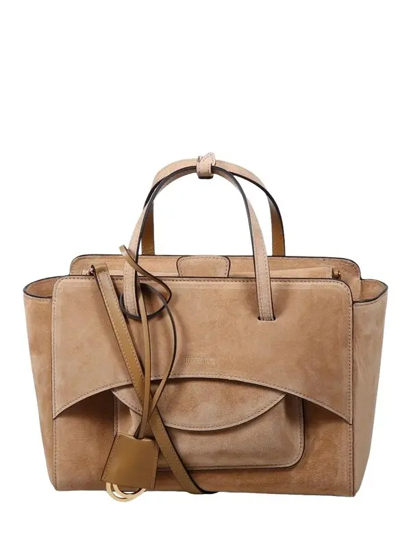 HIDESINS Flap Medium Leather Tote - Camel