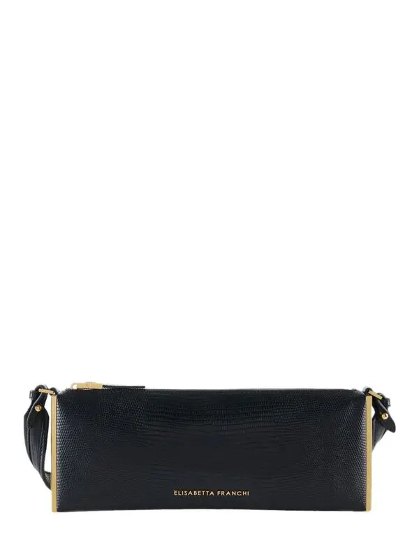 Elisabetta Franchi Faux Leather Shoulder Bag - Black