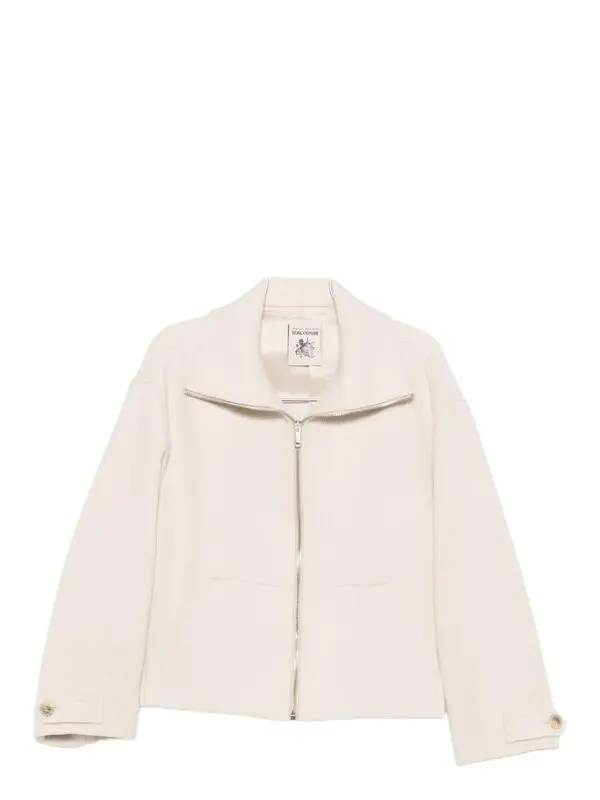 SEMICOUTURE Jeanie Wool Coat - Beige