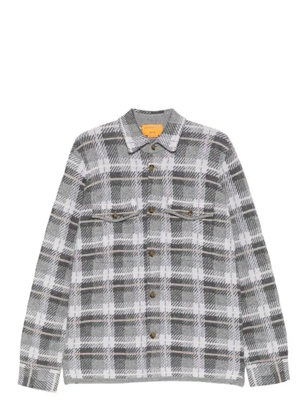 Guest In Residence Cashmere Checked Shirt - Grey