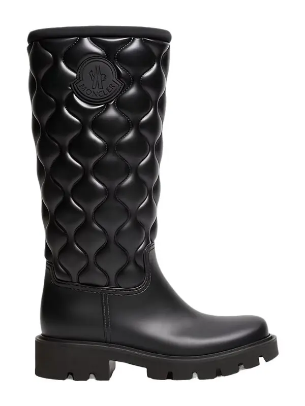 Moncler Kickstream Quilted Rain Boots - Black