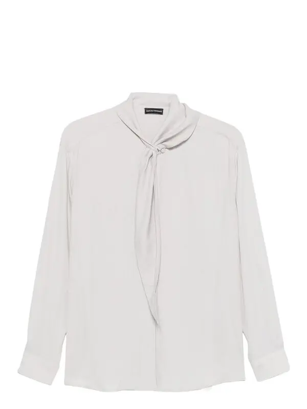 Emporio Armani Silk Blend Blouse - Grey