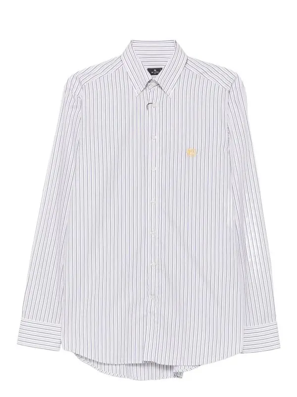 Etro Striped Cotton Shirt - Navy