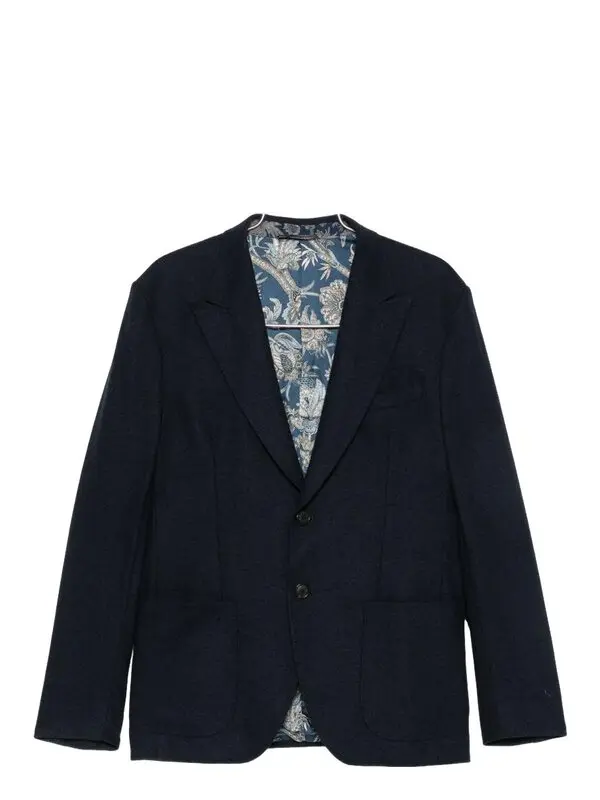 Etro Single Breasted Jacket - Navy