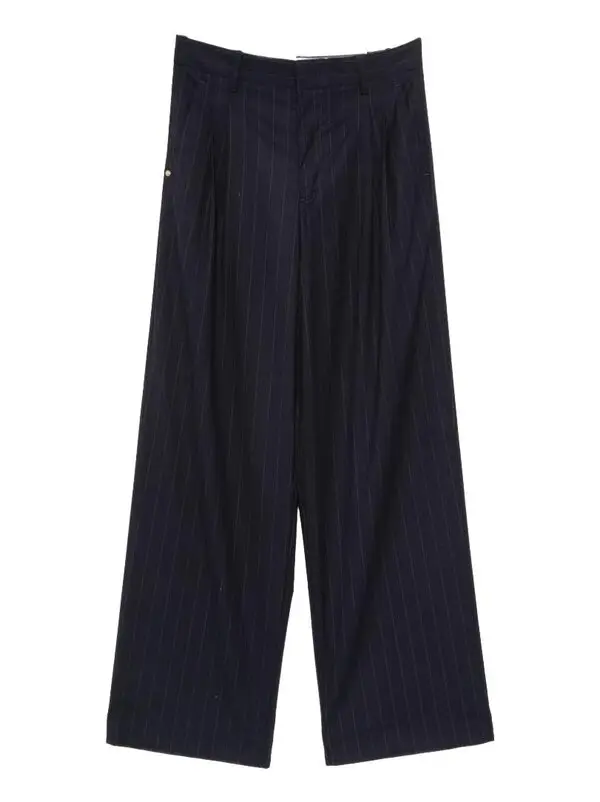 WHITE SAND Wide Leg Trousers - Black