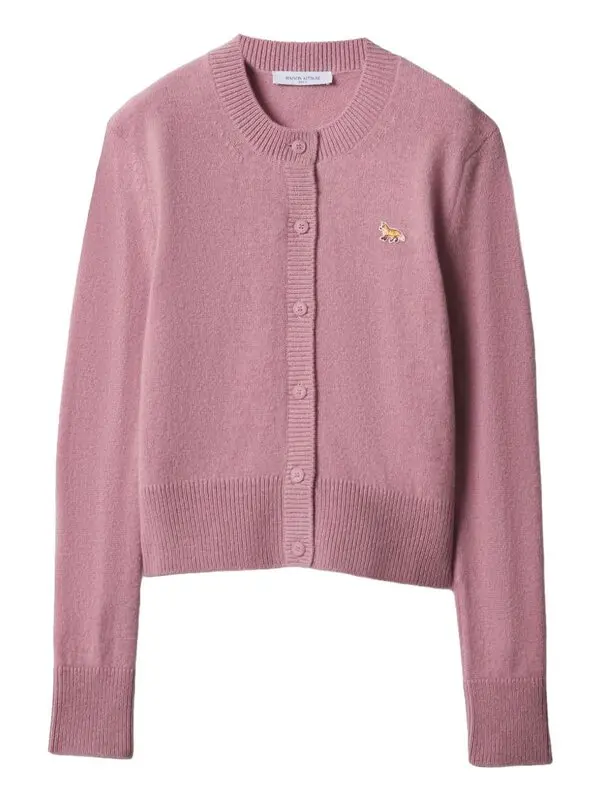 Maison Kitsuné Baby Fox Wool Cardigan - Powder