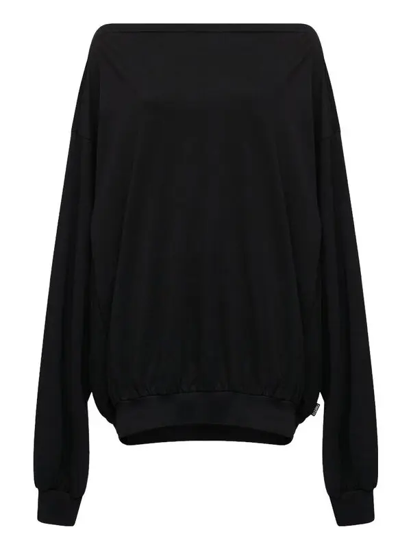 MAISON MARGIELA Cotton Oversized Top - Black