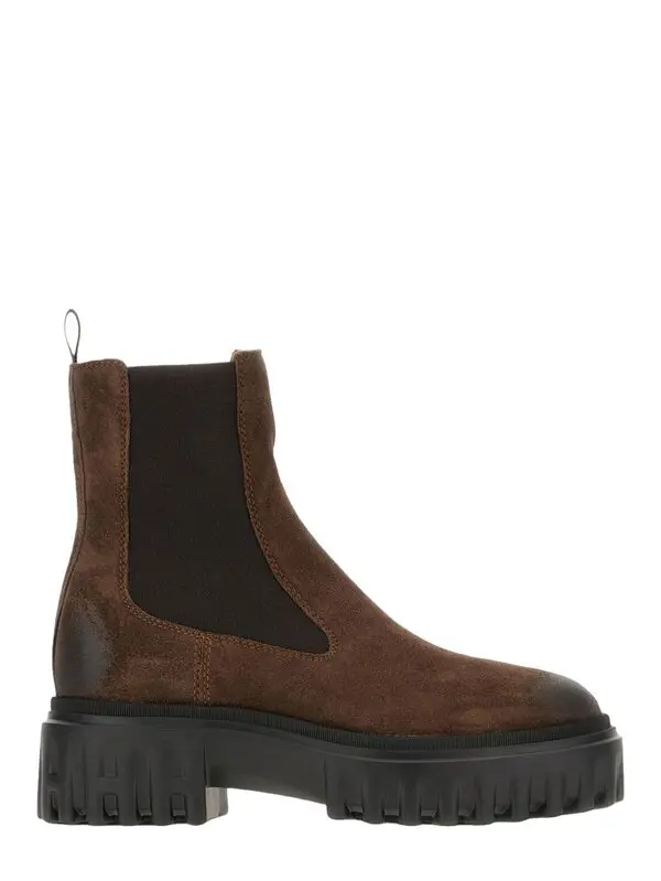 Hogan H700 Leather Chelsea Boots - Brown
