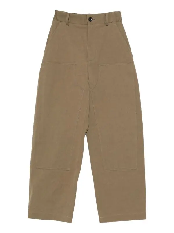 NICHOLSON & NICHOLSON Cotton Trousers - Kaki