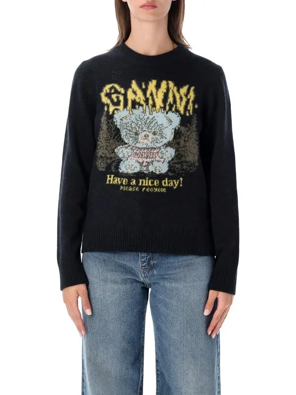 GANNI Sweaters - Phantom Black