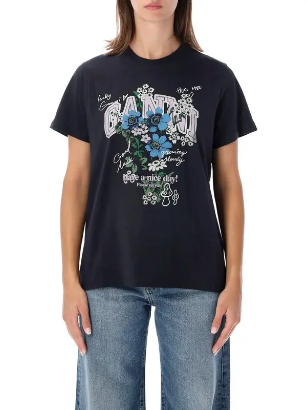 GANNI T Shirts And Polos - Phantom Black
