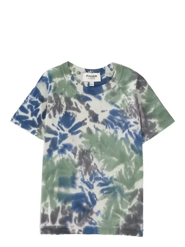FINGER IN THE NOSE Nolan Safari Khaki Tie & Dye T Shirt - Multicolour