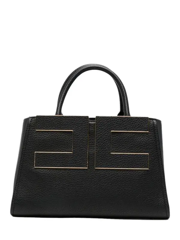 Elisabetta Franchi Faux Leather Tote Bag - Black