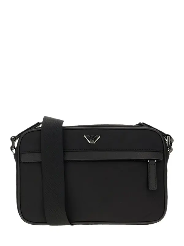 Emporio Armani Logo Crossbody Bag - Black