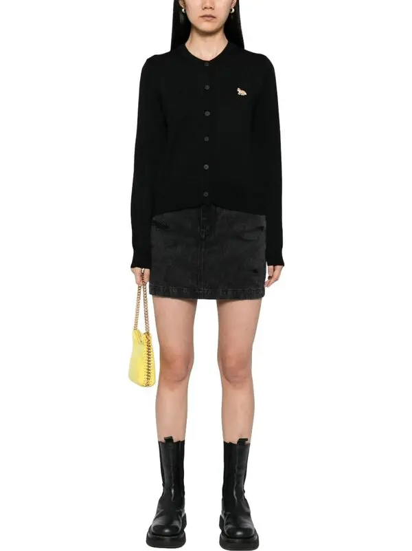 Maison Kitsuné Baby Fox Wool Cardigan - Black