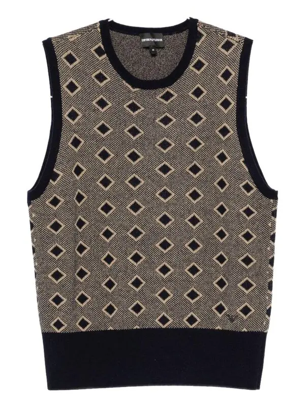 Emporio Armani Wool Vest - Navy