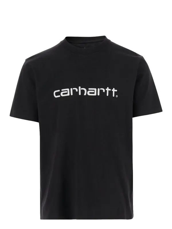Carhartt Work In Progress Logo Cotton T Shirt - Black