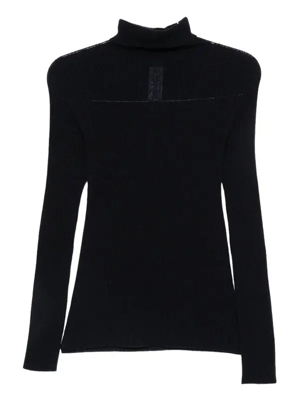 Fabiana Filippi Wool Turtle Neck Sweater - Navy