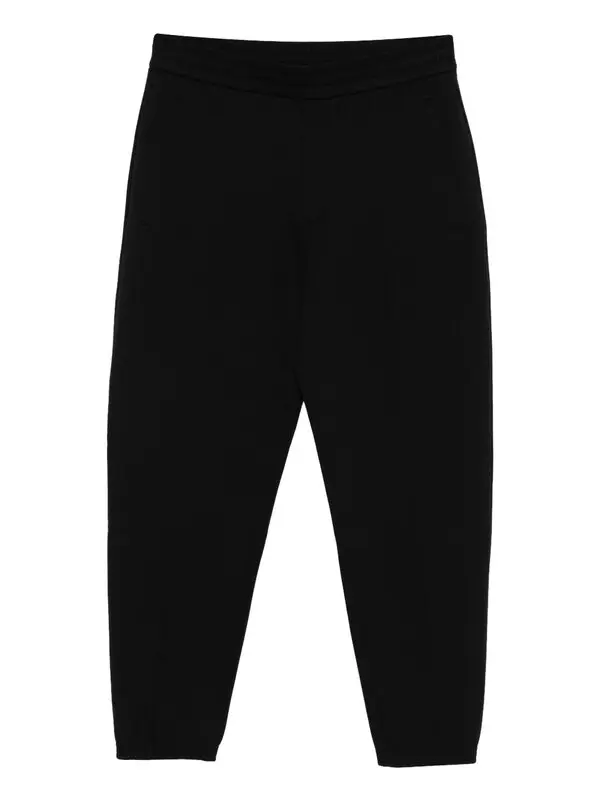 Emporio Armani Logo Cotton Sweatpants - Black